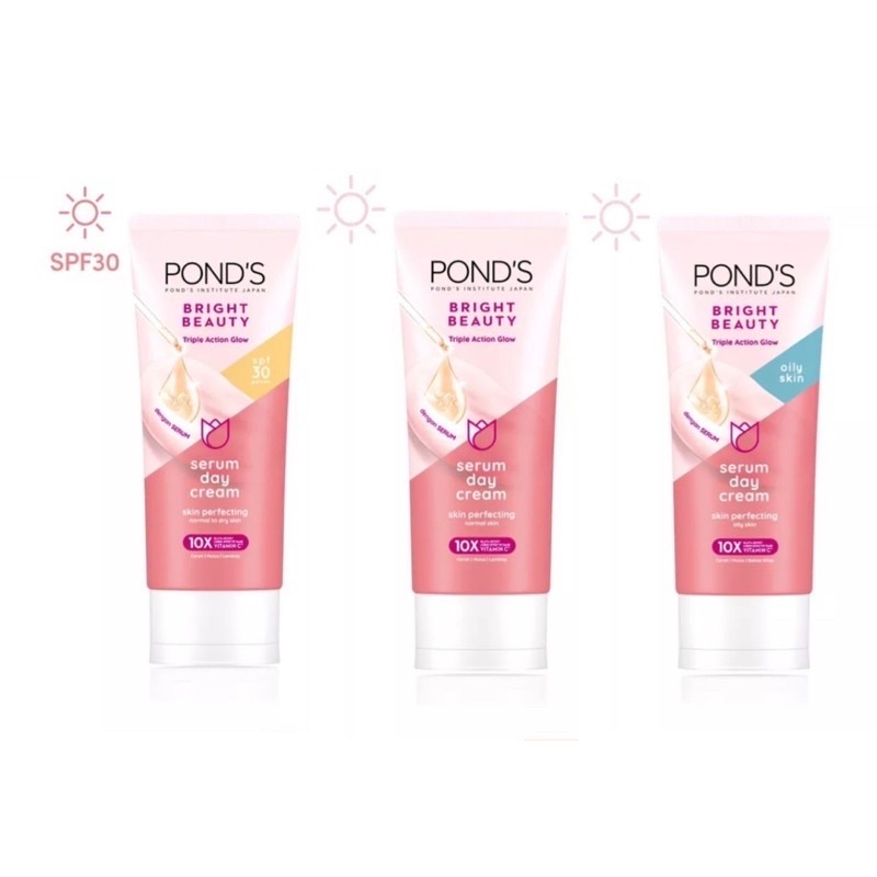 Jual Ponds Bright Beauty Serum Day Cream 40 gr / 20 gr Pelembab Wajah ...