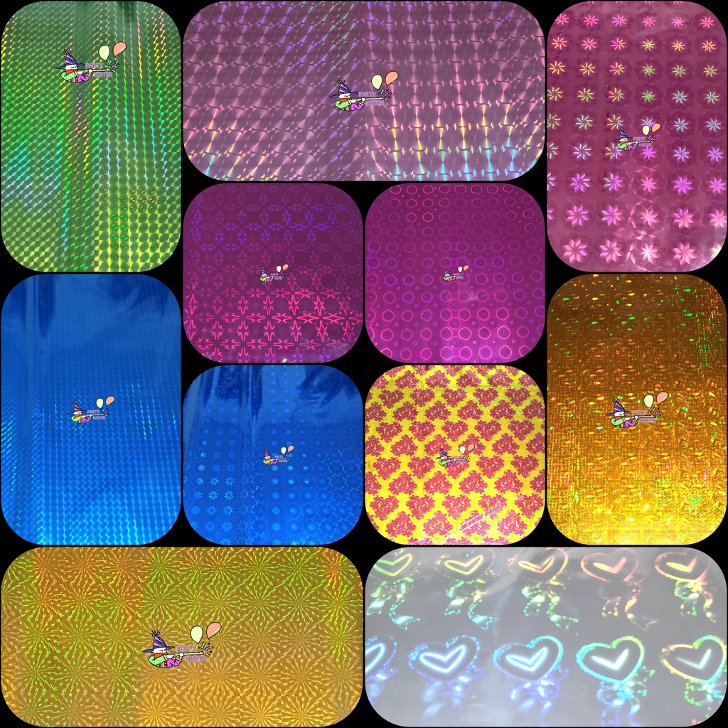 Jual Kertas Kado Hologram Mengkilap 3D Plastik Kilap Motif (5 pcs) by ...