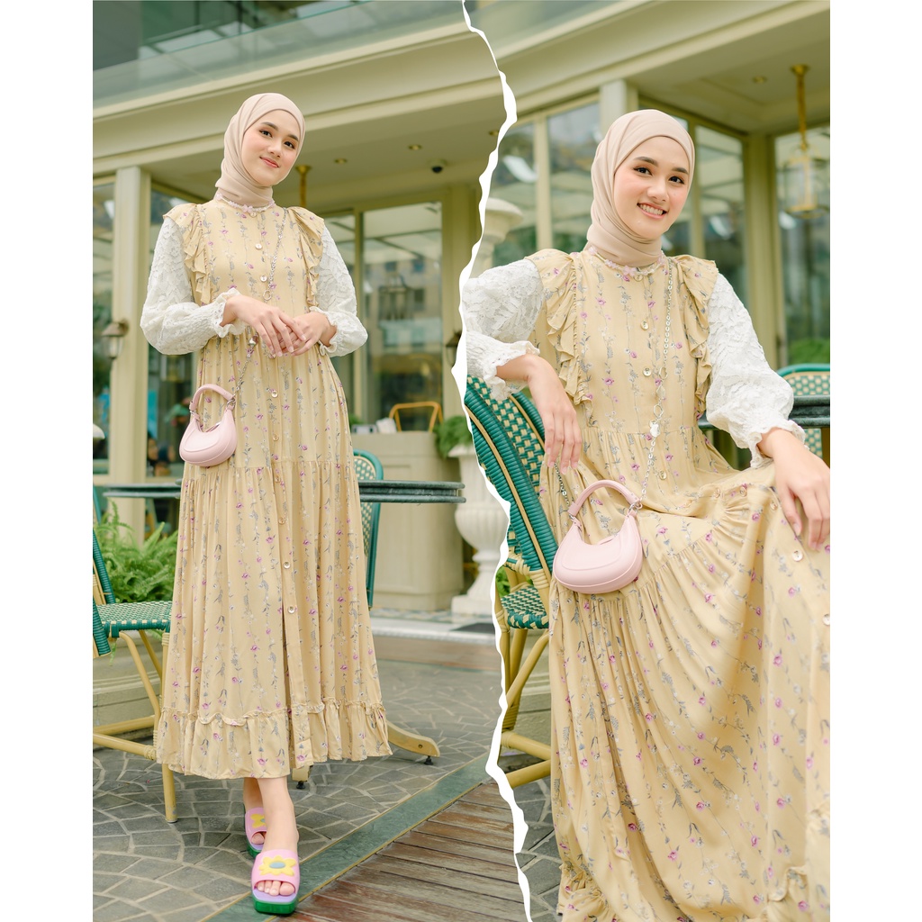 Jual Haidee & Orlin - Haura Dress (Pilih Pattern) | Shopee Indonesia