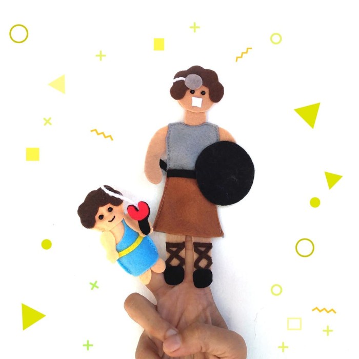 Jual Ben Puppet Jari Cerita Daud & Goliat / Finger Puppet Sekolah ...