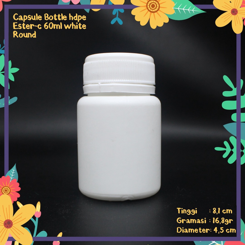 Jual BOTOL OBAT ESTER C 60ML SEGEL ISI 30 KAPSUL HDPE PUTIH SUSU VITAMIN | Shopee Indonesia