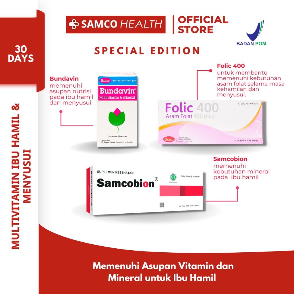 Jual Samco Package Multivitamin Ibu Hamil dan Menyusui | Shopee Indonesia