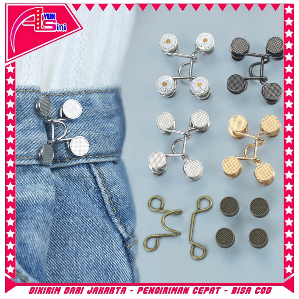 Jual Kancing Jeans Logam Simple Adjustable Motif Bunga Daisy Kait ...