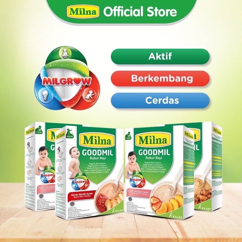 Jual Milna Goodmil 6-12 8-12 Bubur Bayi Pendamping Asi 120g untuk anak ...