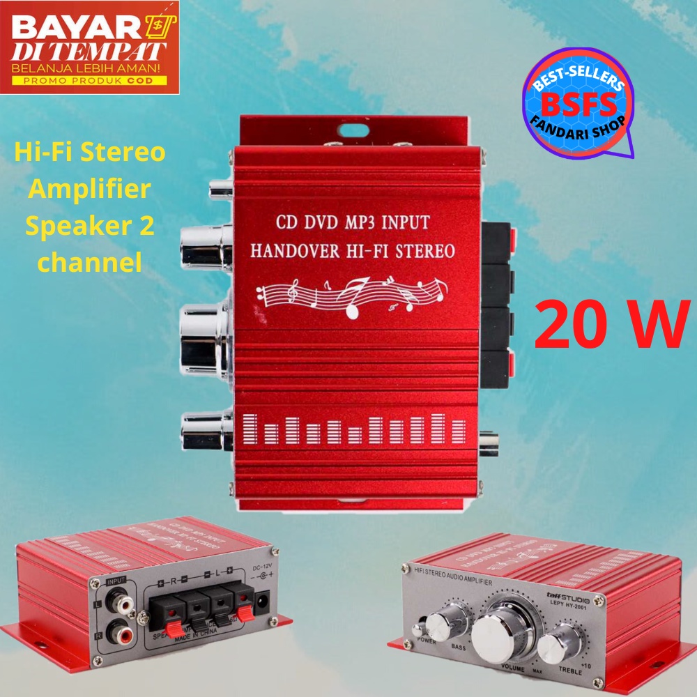 Jual Ampli Lepy Hi-Fi Stereo Power Amplifier Mini Speaker 2 channel 20W ...