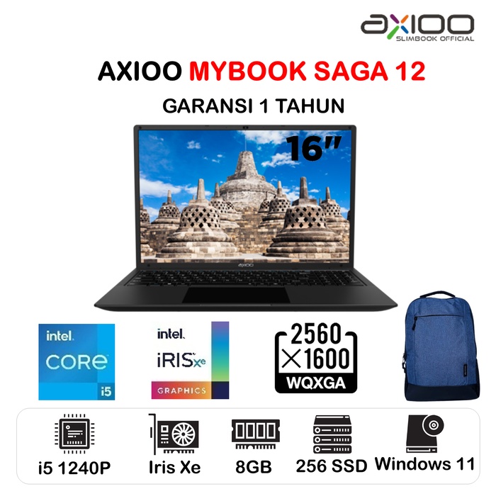 Jual LAPTOP AXIOO MYBOOK SAGA 12 | i5 1240P 8GB 256SSD Windows 11 16 ...