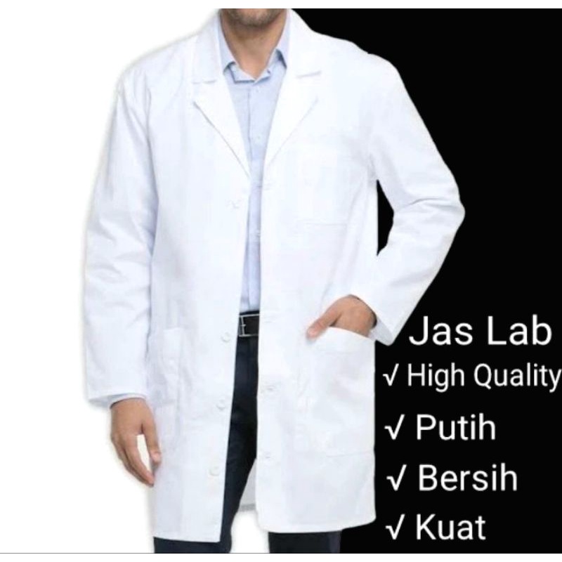 Jual Jas Lab Lengan Panjang Jas Lab Jas Laboratorium Baju Analis Putih ...