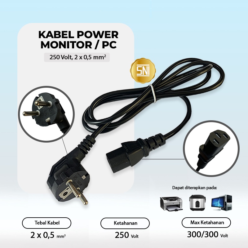 Jual KABEL POWER PC / KOMPUTER / Kabel Printer / Kabel CPU Cable ...