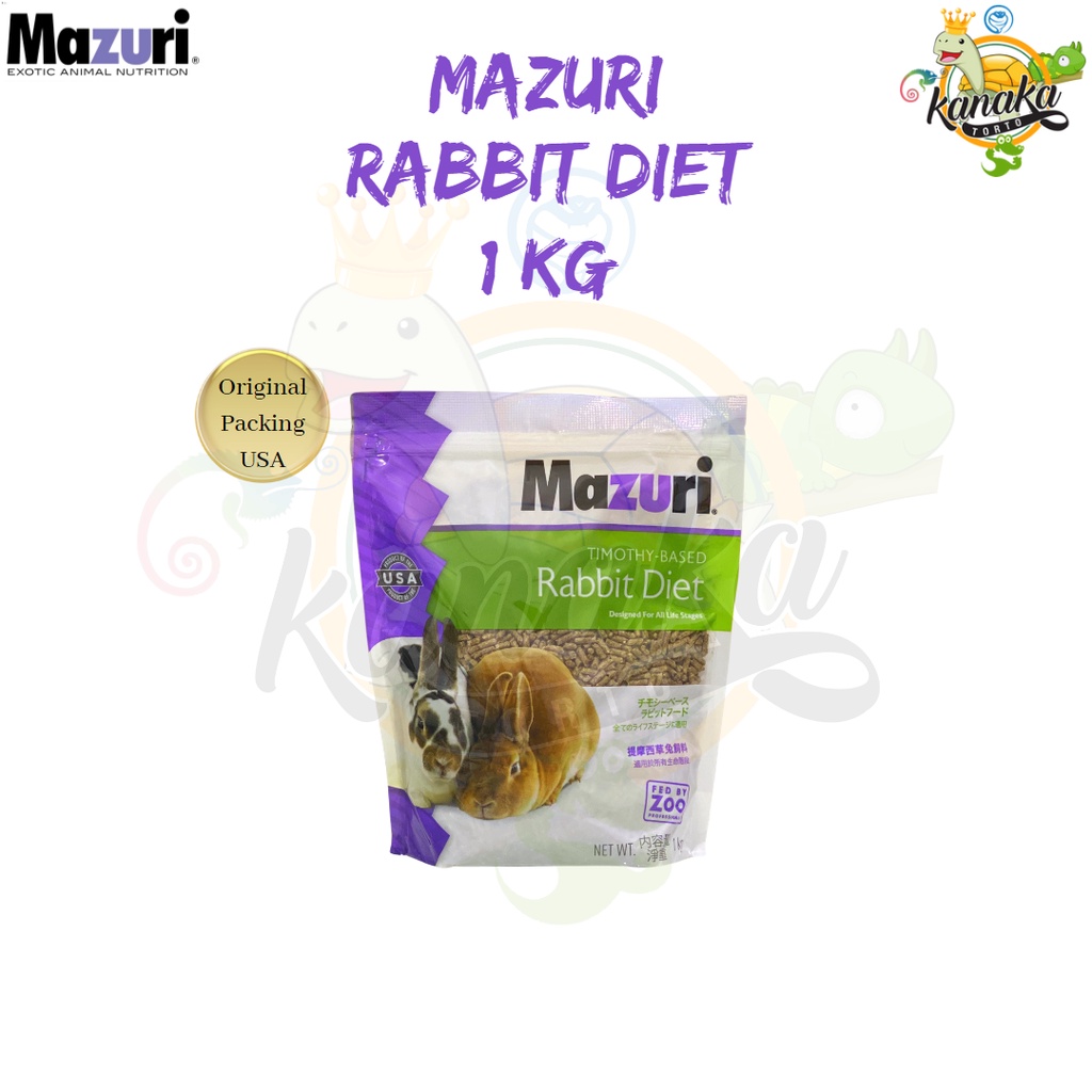 Jual MAZURI Rabbit Diet With Timothy Hay 1 Kg Makanan Pelet Kelinci ...