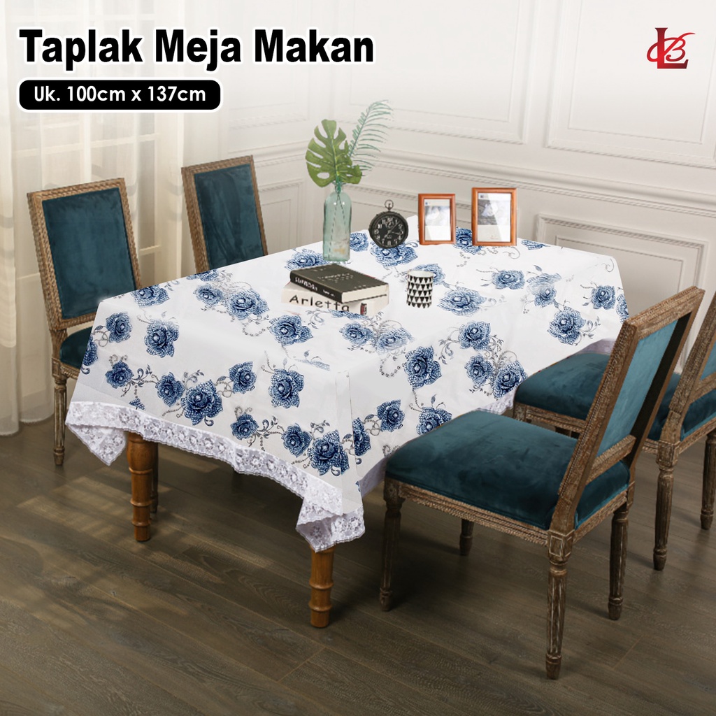 Jual Taplak Meja Makan Ukuran 100cm x 137cm Taplak Meja Peva Anti Air ...