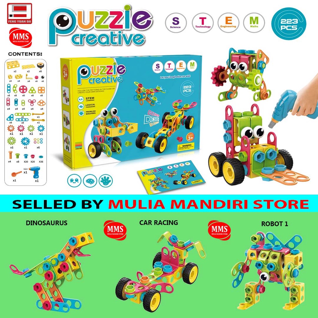 Jual Mainan Puzzle Kreativitas Edukasi Anak STEM | Shopee Indonesia