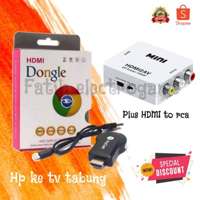 Jual ANYCAST DONGLE SCREEN MIRRORING HP KE TV / SATU PAKET ALAT UNTUK ...