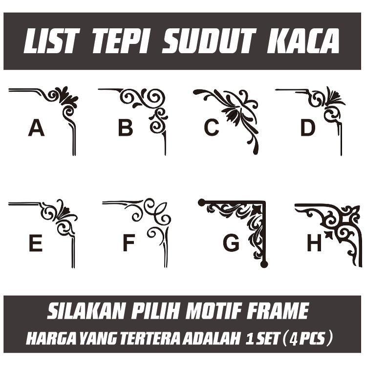 Jual List sudut tepi kaca motif kaligrafi terbaru | Shopee Indonesia