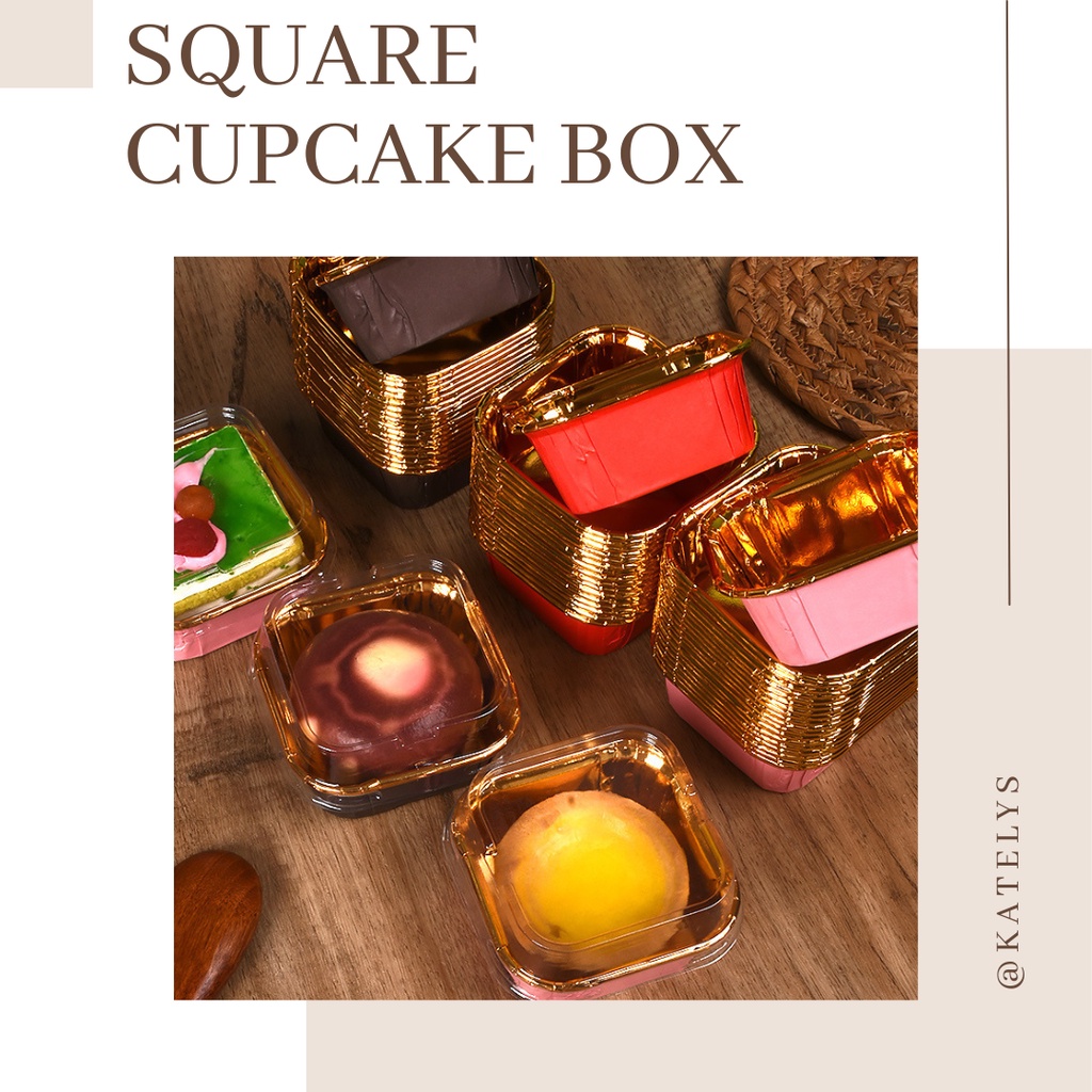 Jual Kertas Kotak Kue Roti Dessert Metalic Isi 50 Pcs | Box Kue ...