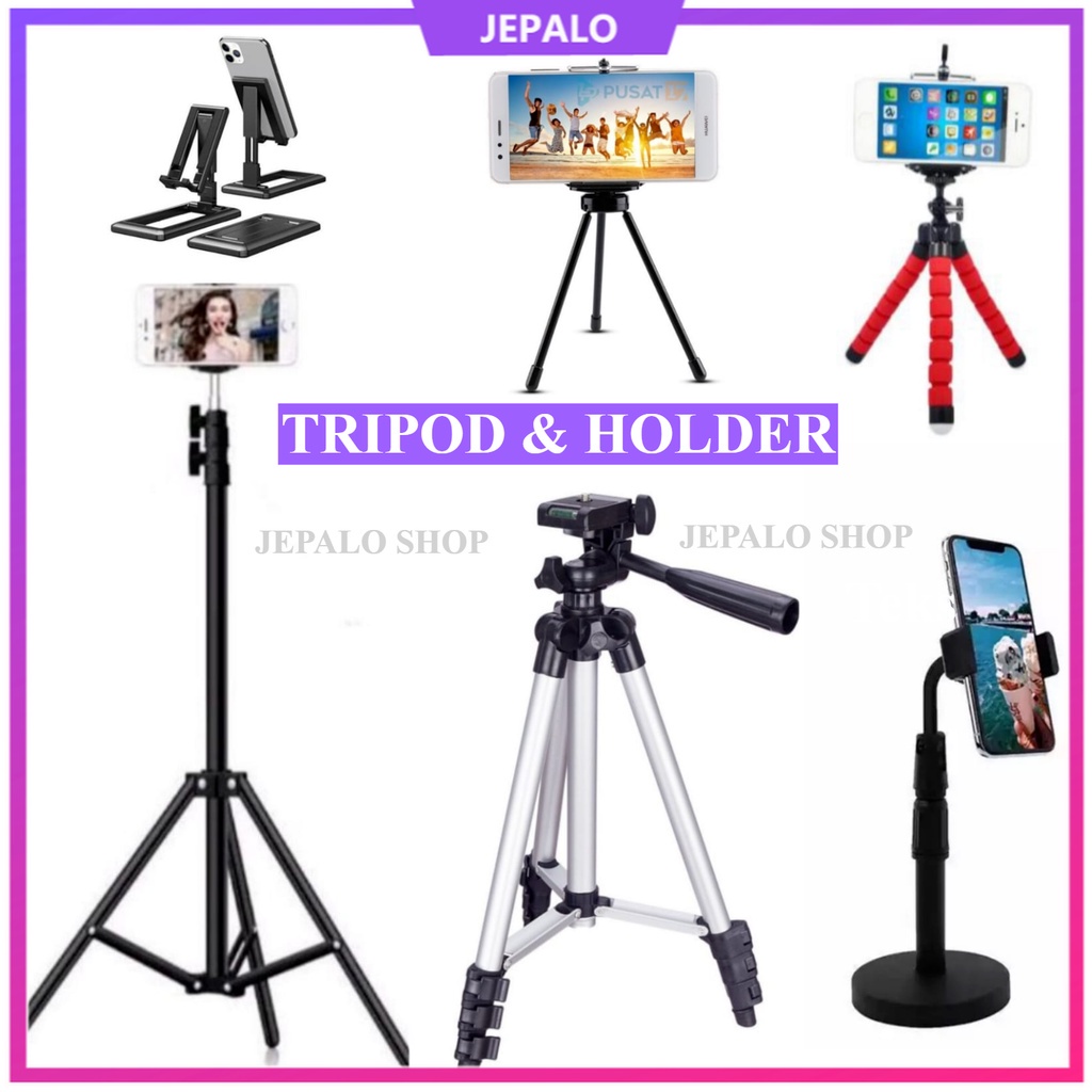 Jual Tripod tongsis holder stand hp tripod 2 Meter 1 meter tripod mini tongsis holder lipat ...