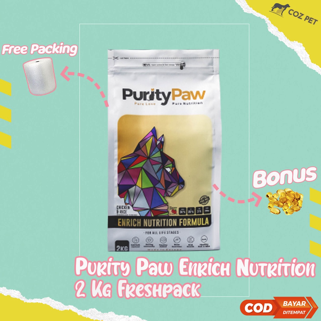 Jual PURITY PAW CAT FOOD FOR ALL LIFE STAGE 2 KG FRESHPACK | Shopee ...