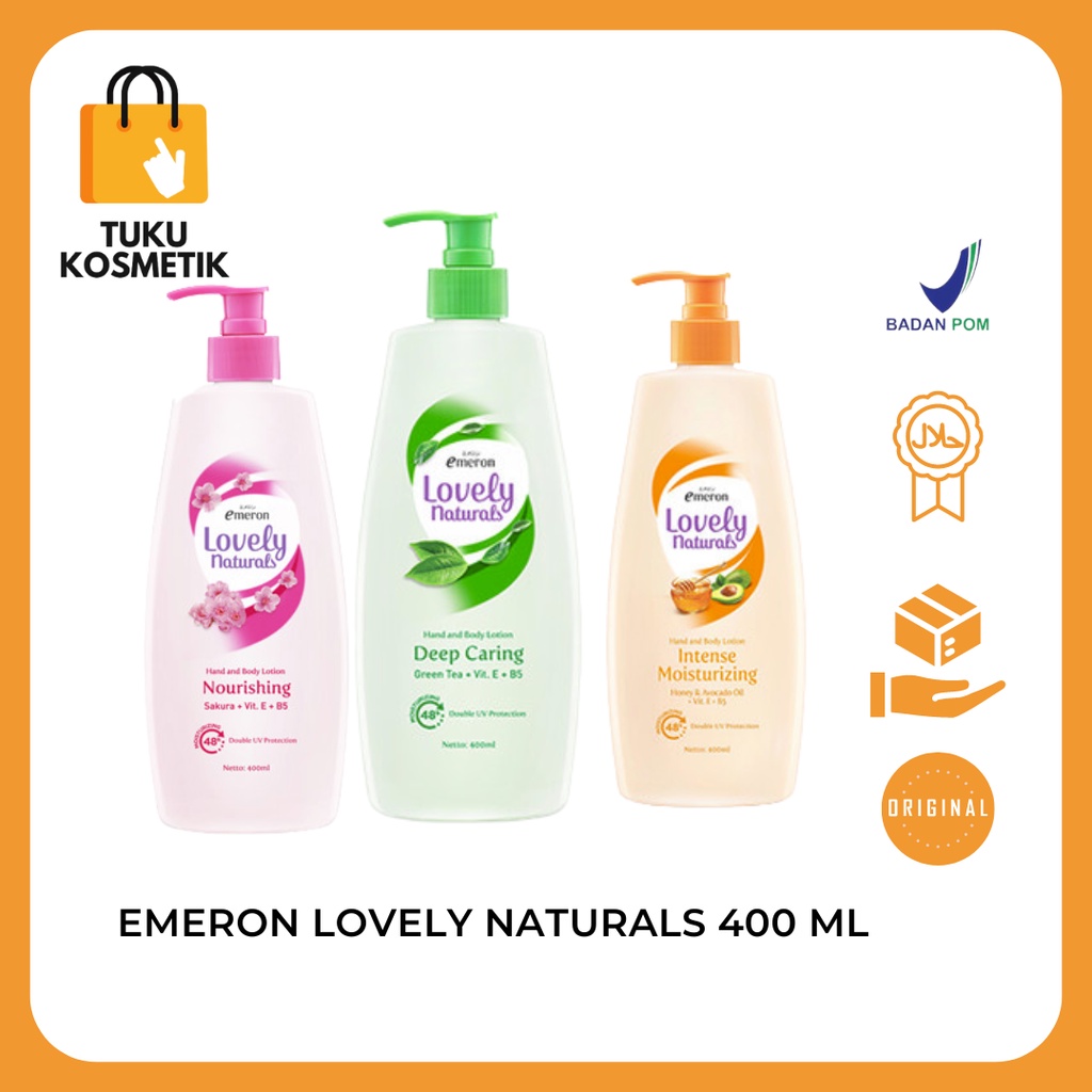 Jual Emeron Lovely Naturals Hand & Body Lotion 400Ml | Shopee Indonesia