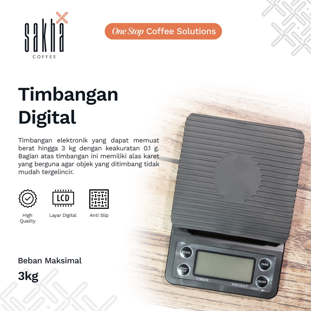Jual Timbangan Kopi Digital Coffee Scale Timer Manual Brew Home Brewing ...