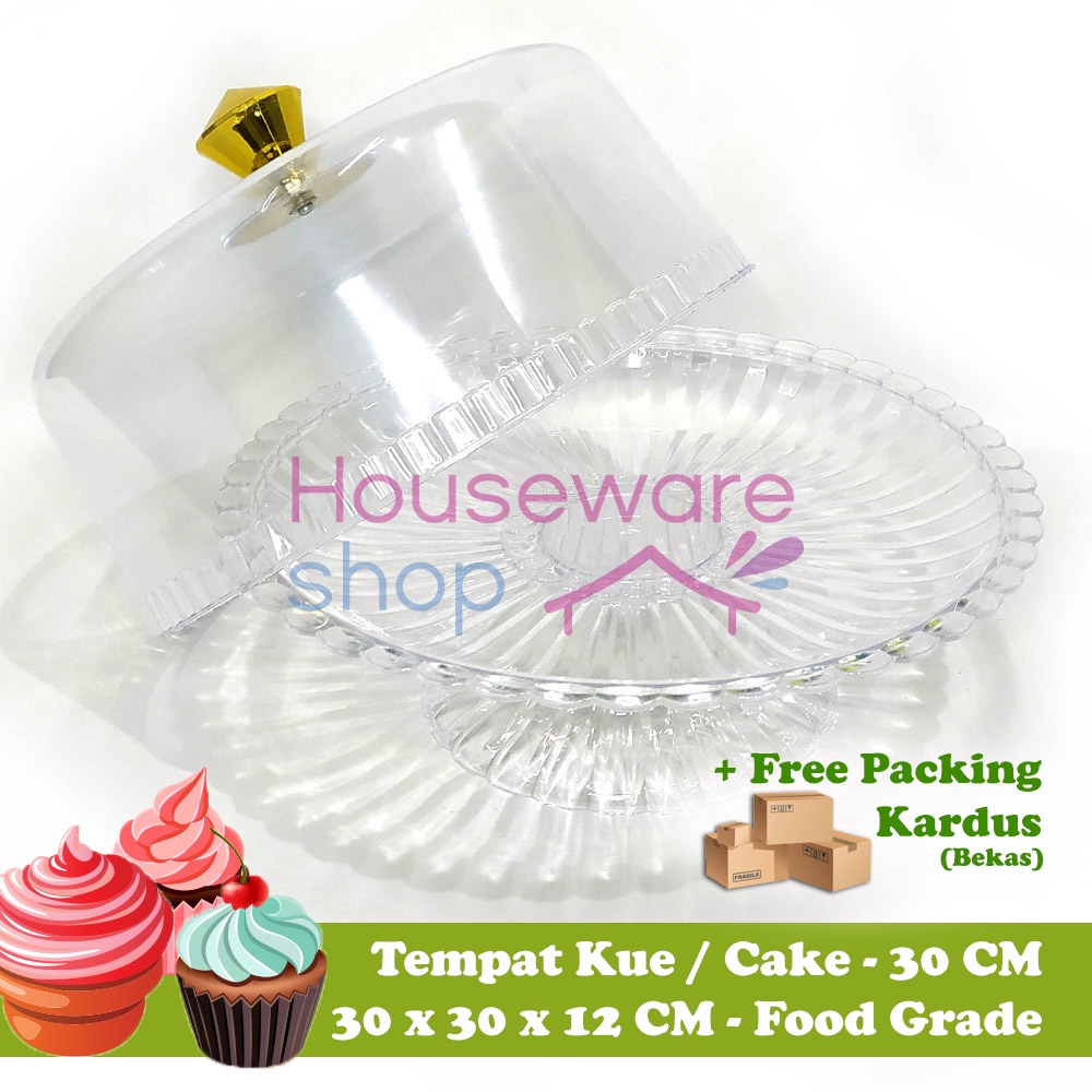 Jual Tempat Kue Golden Sunkist / Tempat Bolu Kue Tart Acrylik TK146 ...