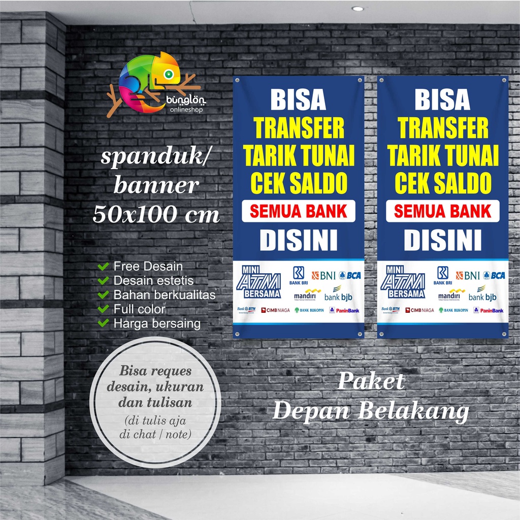 Jual Spanduk Banner Palng Transfer Tarik Tunai Cek Saldo Dll | Shopee ...