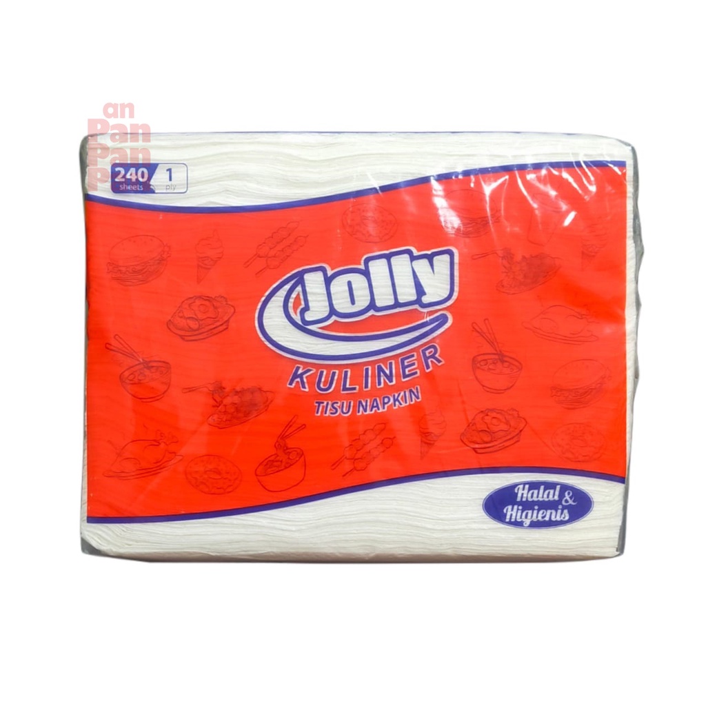 Jual Tissue Jolly Kuliner Napkins 240 sheets 1Ply Tisu Tissue Jolly ...
