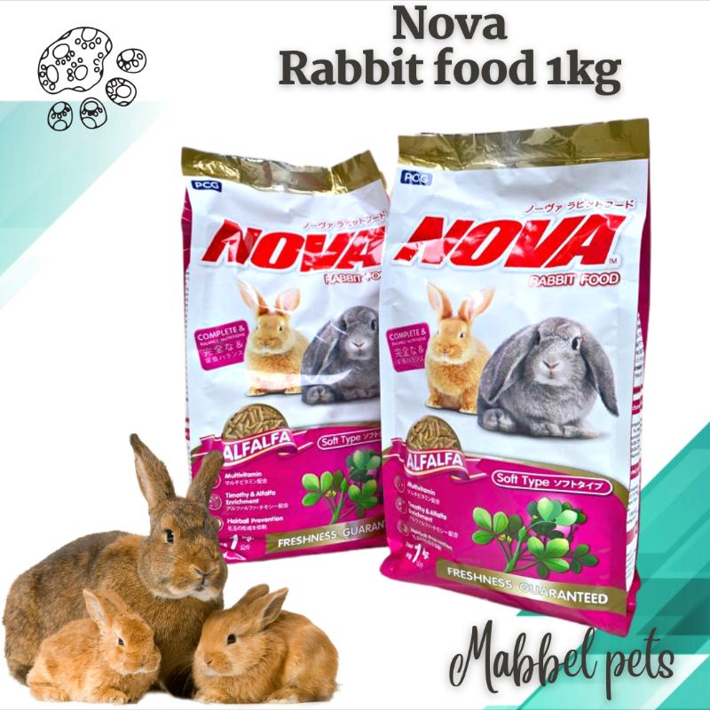 Jual Makanan Kelinci Nova Rabbit Food Freshpack 1kg Alfalfa | Shopee ...
