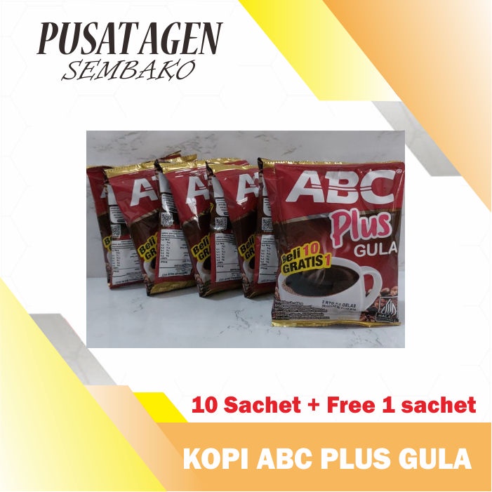 Jual KOPI HITAM ABC PLUS GULA 18 GR G SACHET RENTENG SASET RENCENG ...