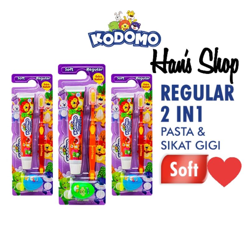 Jual KODOMO 2 In 1 Sikat & Pasta Gigi Anak + Mainan | Shopee Indonesia