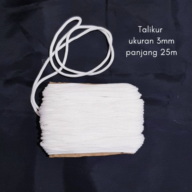 Jual tali kur putih 3mm Berat 90g (Panjang -+ 25Meter) | Shopee Indonesia