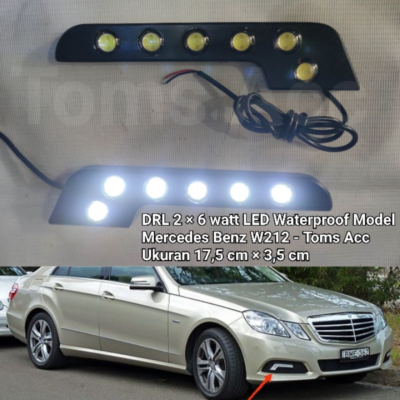 Jual Lampu DRL LED Bumper Depan Universal Mercedes W212 Waterproof Anti ...