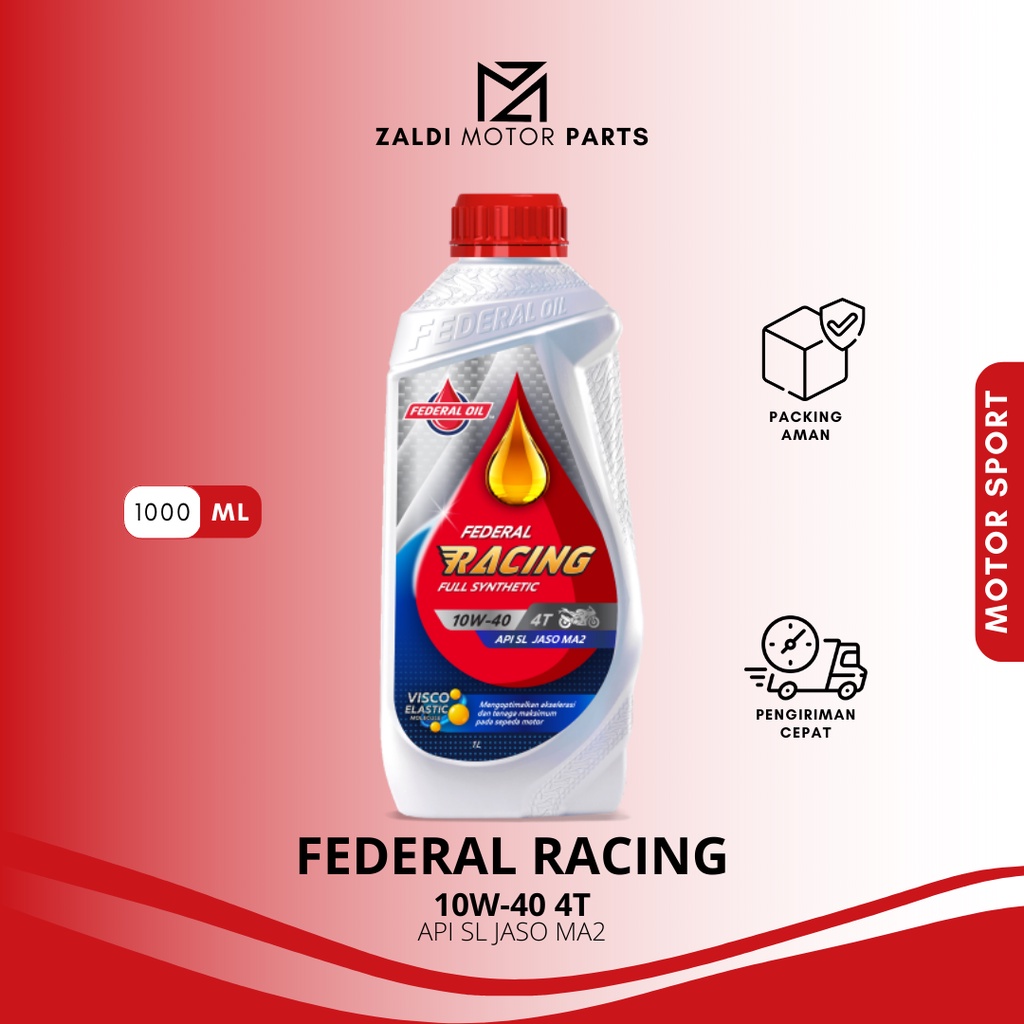 Jual Oli Federal Racing Full Synthetic Motor Sport 4T SAE 10W-40 1L ...