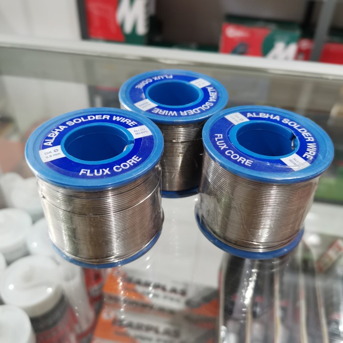 Jual timah solder 250 gram alpha flux core kawat solder 0.8 mm | Shopee ...