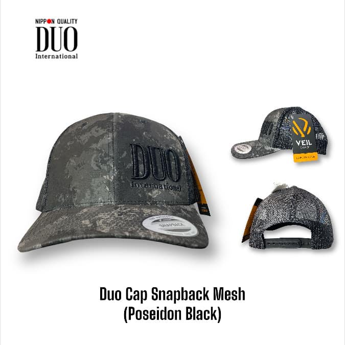 Jual Duo Cap Snapback Cap Mesh Poseidon Black (6090) | Shopee Indonesia