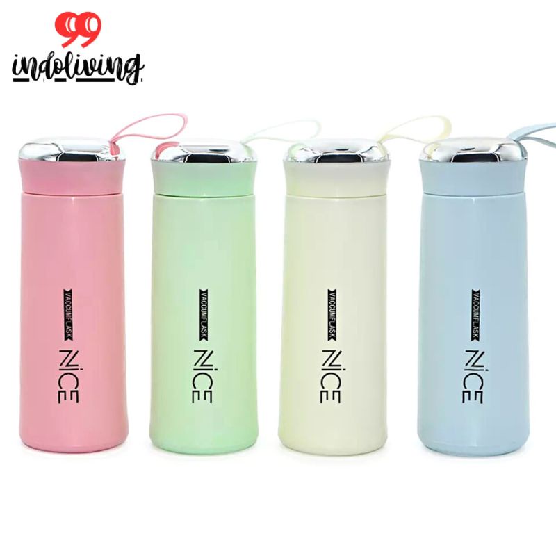Jual Botol Minum Kaca Mini Nice / Thermos Kaca Mini 300 ml | Shopee ...