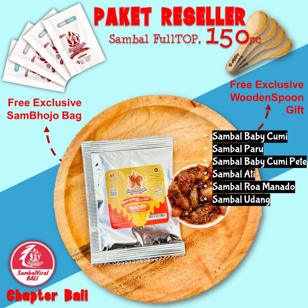 Jual PAKET RESELLER Sambal Sachet Viral Bali Paket Sambal Full Filling ...