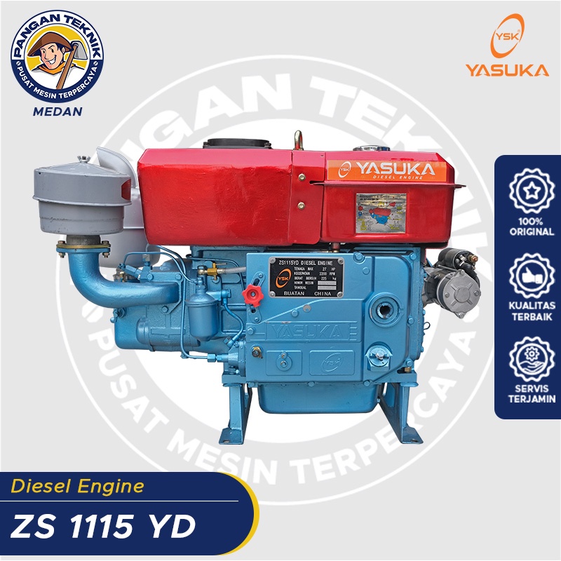 Jual MESIN DIESEL YASUKA | ZS 1115 Y | MESIN DIESEL 27 PK | Shopee Indonesia