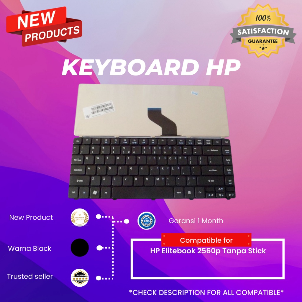 Jual Keyboard Laptop HP Elitebook 2560p (Tanpa Pointing Stick) | Shopee ...