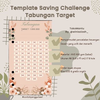 Jual Template Saving Challenge Sinking Fund Budgeting Tabungan Target ...