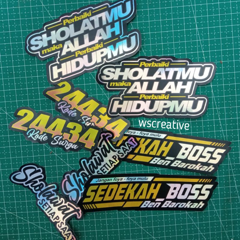 Jual STIKER DAKWAH HOLOGRAM CUTTING | STIKER ISLAMI MEMPERBAIKI DIRI ...