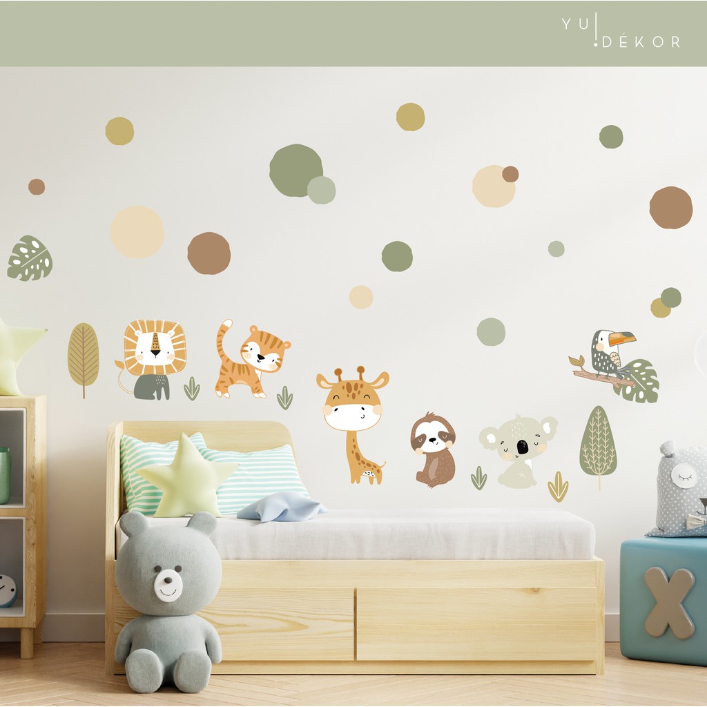 Jual wallpaper dinding/ stiker dinding stiker daun aesthetic/ walpaper ...