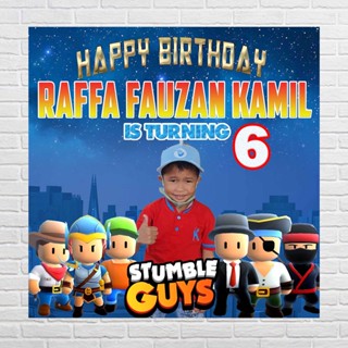 Jual STUMBLE GUYS BANNER/Stumble guys Spanduk /spanduk ulang tahun ...