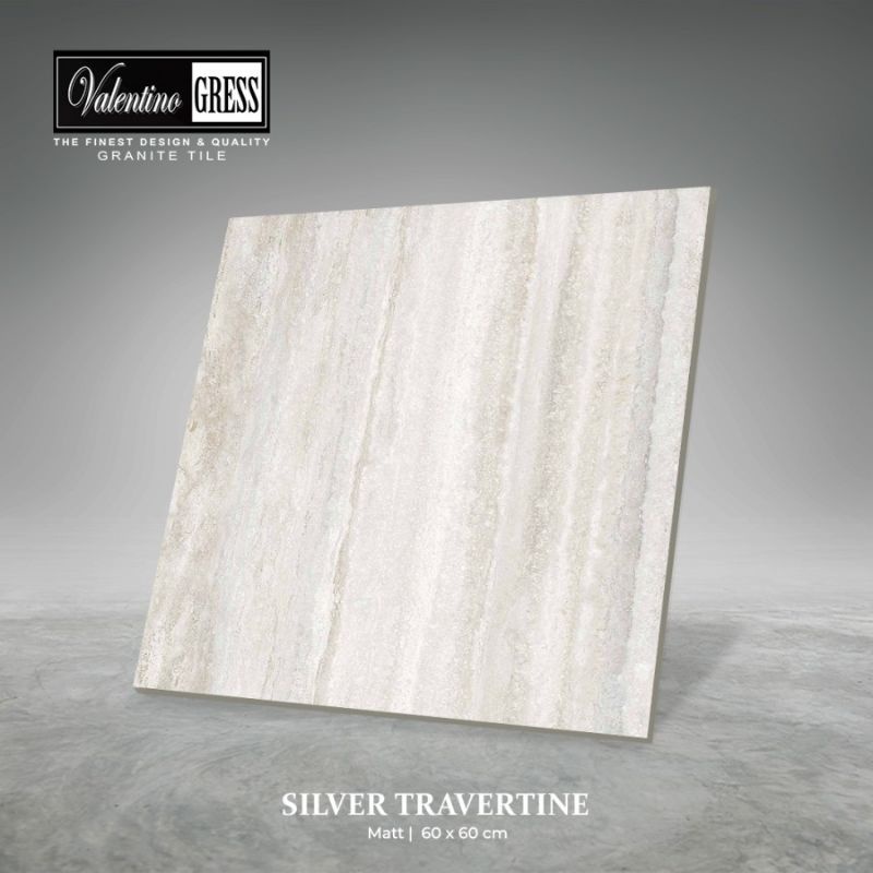 Jual GRANITE LANTAI 60X60 SILVER TRAVERTINE / VALENTINO GRESS / GLOSSY ...