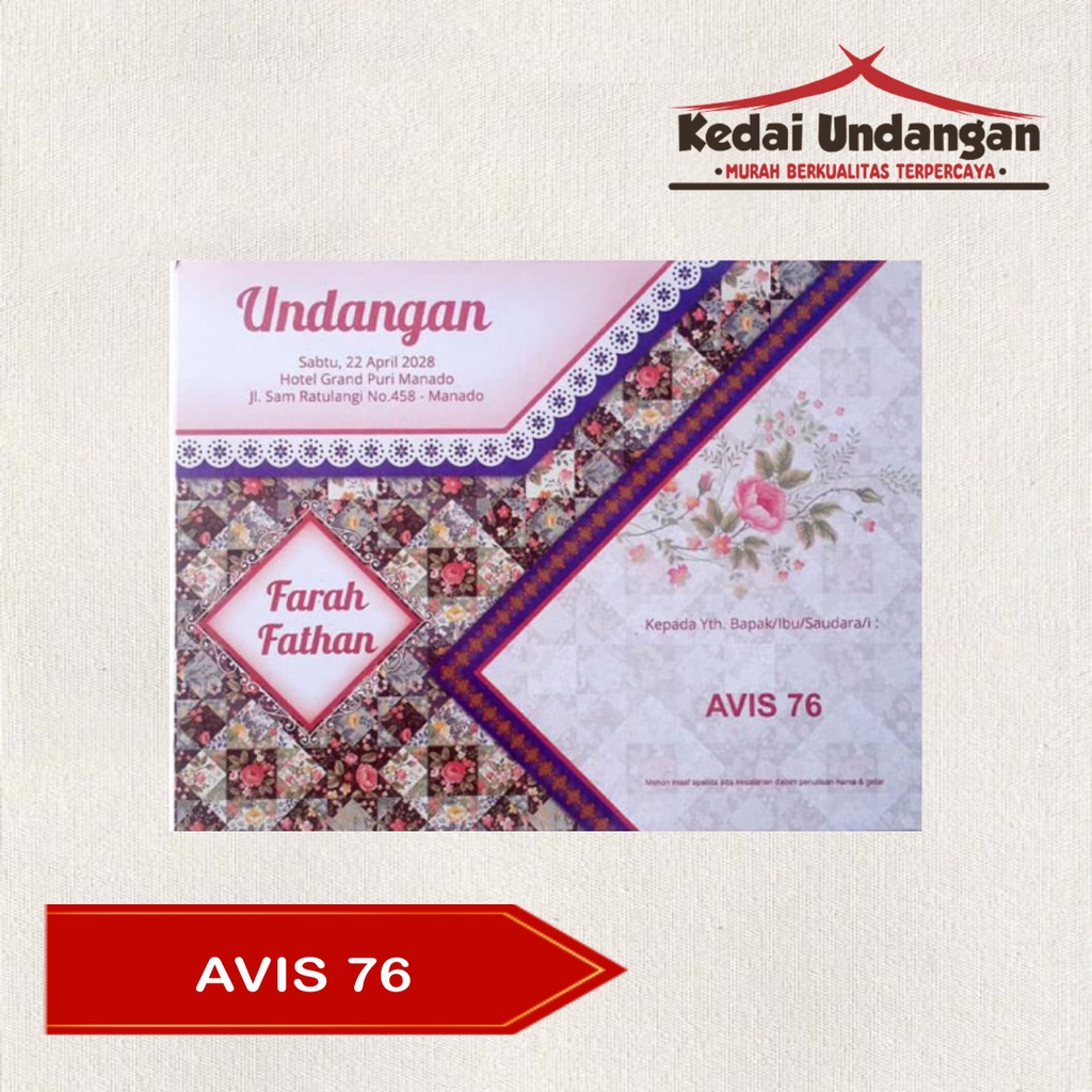 Jual Blangko Undangan AVIS 76 Harga Murah | Shopee Indonesia