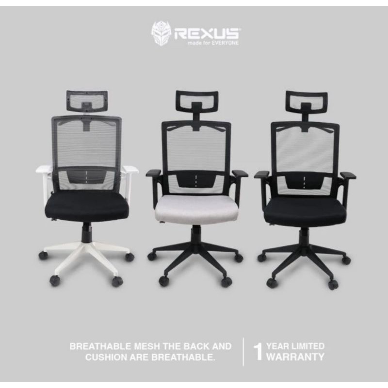 Jual KURSI REXUS NC1 ERGONOMIC OFFICE CHAIR KURSI KANTOR | Shopee Indonesia