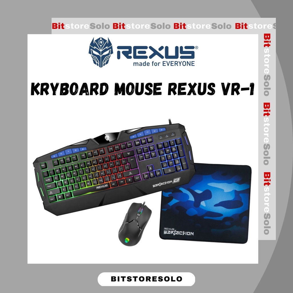 Jual Keyboard Mouse Rexus Combo Gaming Warfaction VR1 RGB | Shopee ...