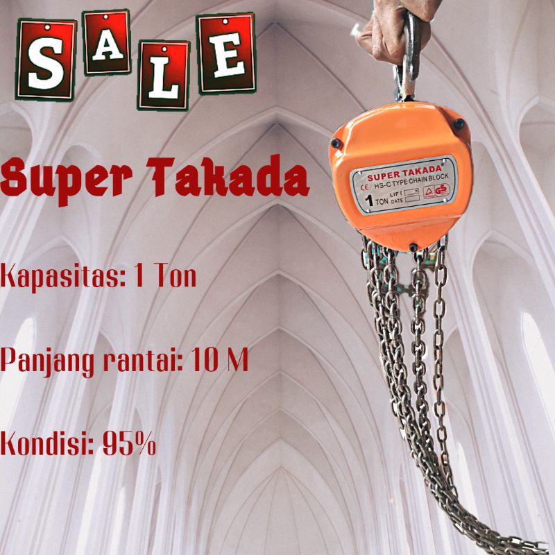 Jual SALE!! Katrol Super Takada 1 Ton 10 Meter | Shopee Indonesia