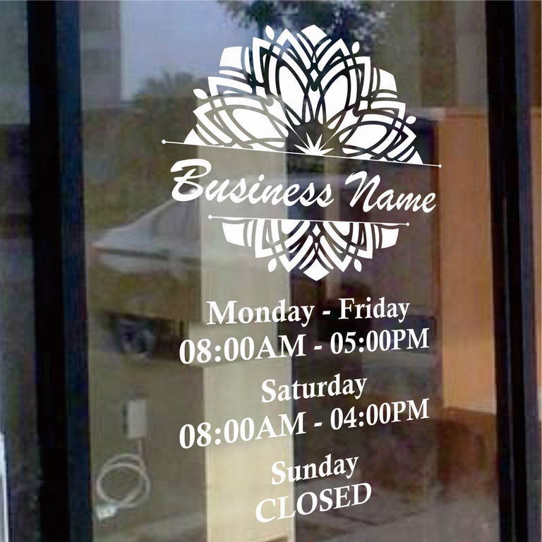 Jual Stiker Kaca Sticker Dinding Cafe Open Hour Jadwal Buka Tutup ...