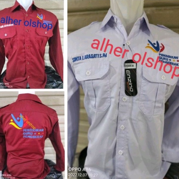 Jual panjang kemeja guru penggerak baju guru penggerak seragam guru ...