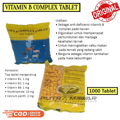 Jual Vitamin Usfa B Complex Isi 1000 Tablet Atau Obat Multivitamin ...