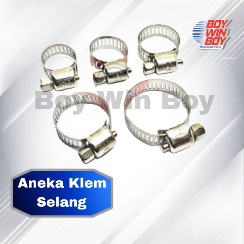 Jual Klem Selang Gas Hose Clamp Stainless Pengikat Selang Gas Air